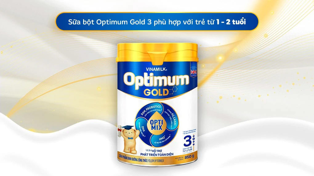 Sữa Optimum Gold 3 danh cho trẻ từ 1-2 tuổi | Bibomart