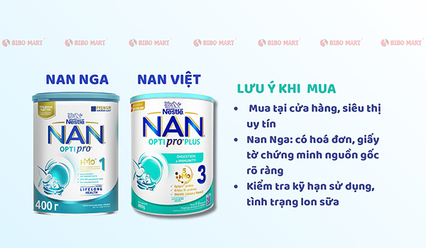 So sánh Nan Nga và Nan Việt: Loại sữa nào tốt hơn cho bé?